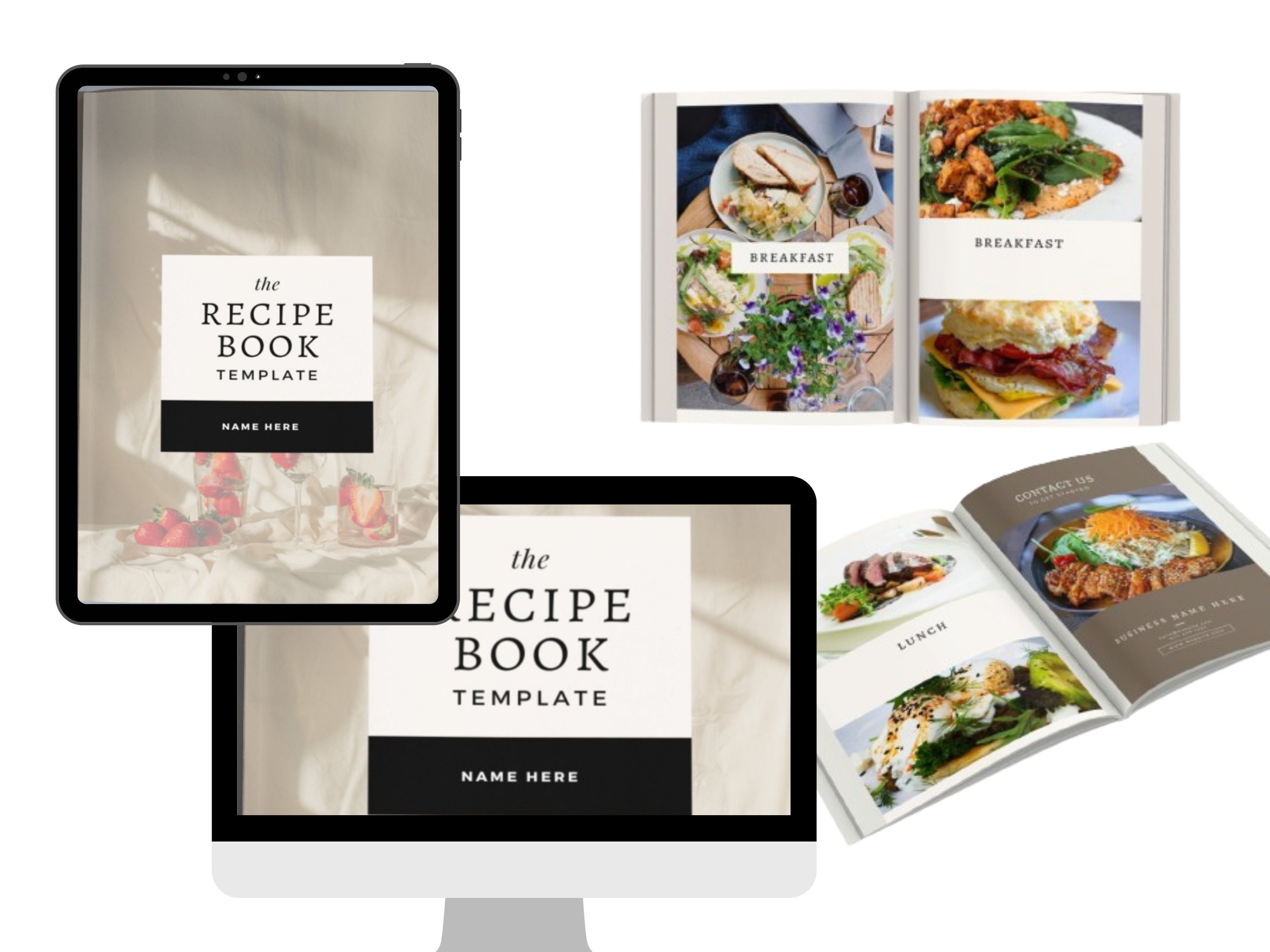 Recipe Book Template Recipe Books Digital Recipe Book Cook Book ...