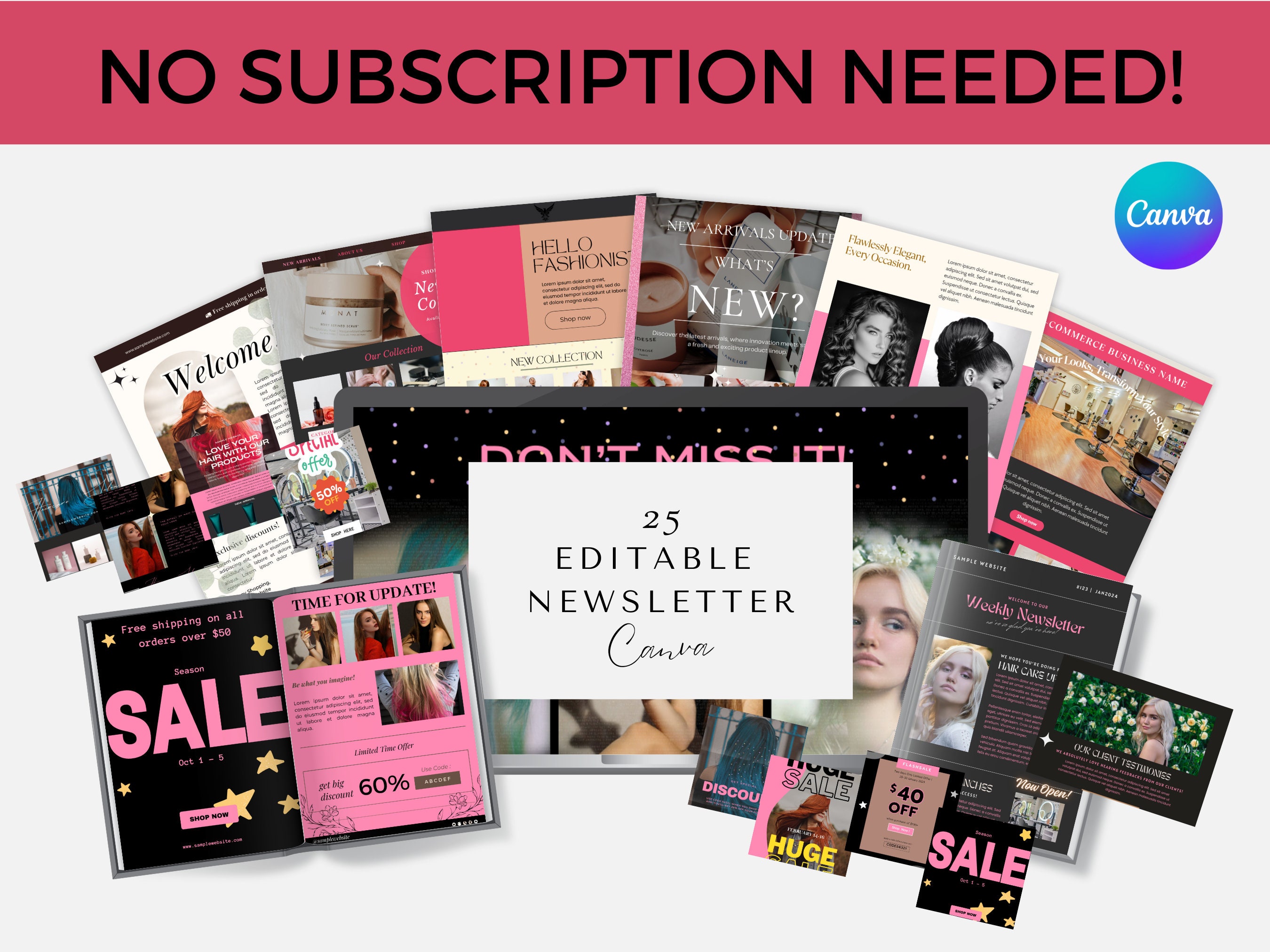 Newsletter Template Canva Monthly Newsletter Canva Newsletter Email ...