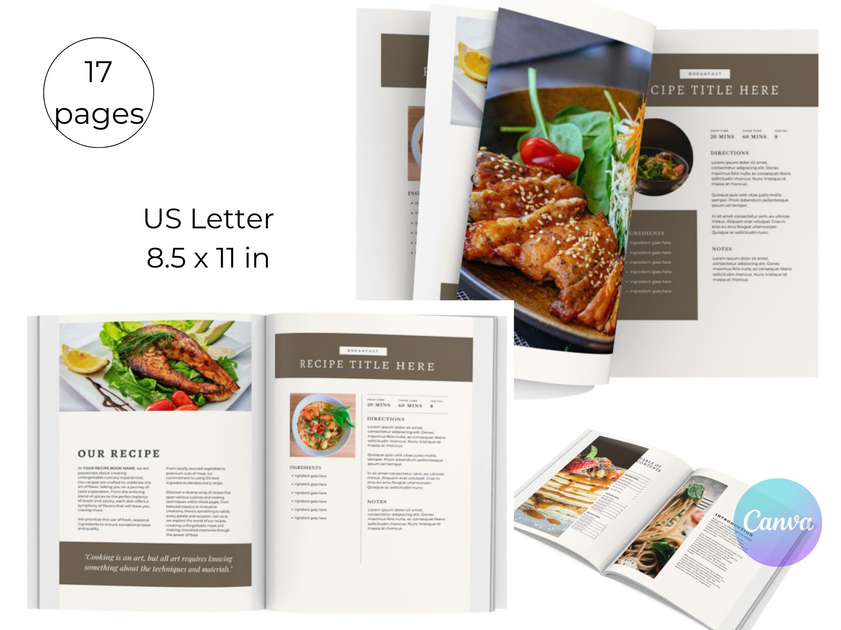 Recipe Book Template Recipe Books Digital Recipe Book Cook Book ...