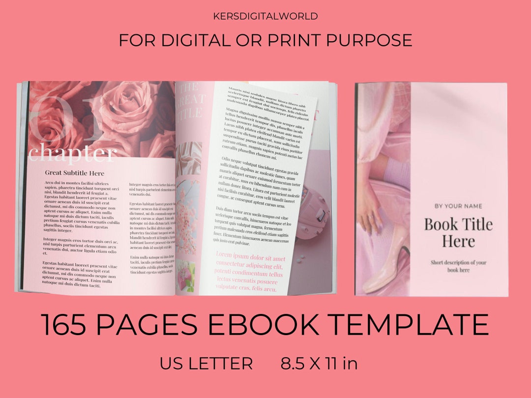 Pink Ebook Template Canva Template Ebook Digital Work Book Template ...