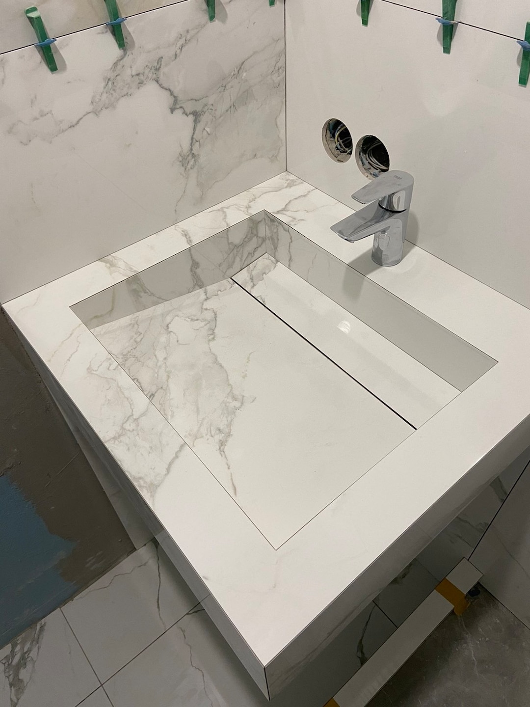 Porcelain Tile Basin Washbasin Sink for Bathroom Handmade Custom Sink ...