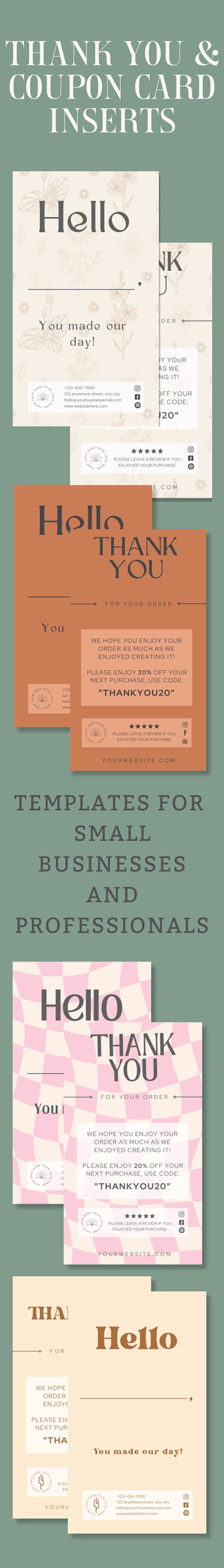 Printable Thank You for Your Purchase Card for Small Business Solution ...