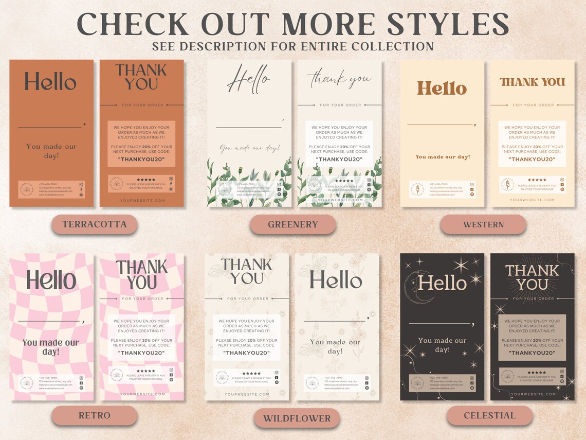 Printable Thank You for Your Purchase Card for Small Business Solution ...