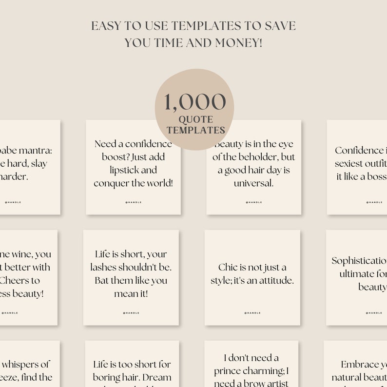 Instagram Post Quote for Social Media Beauty Brand Modern Editable IG ...