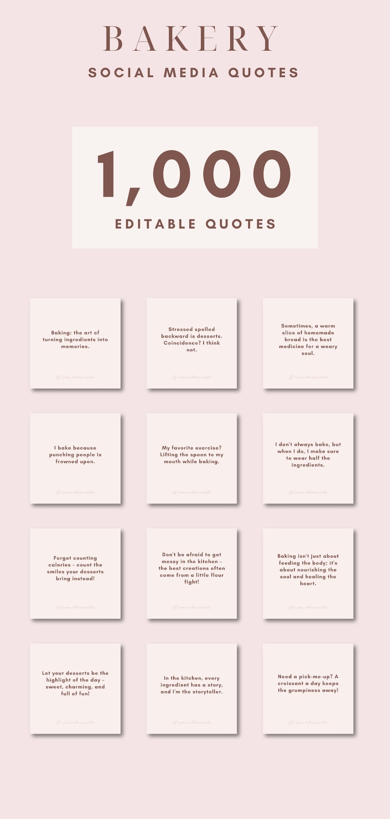 Social Media Quote for Bakery Business Mega Bundle IG Editable Post ...