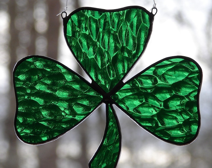 Stained Glass Irish Shamrock Sun Catcher - Etsy