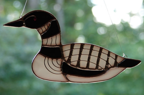Stained Glass Adirondack Loon Sun Catcher - Etsy