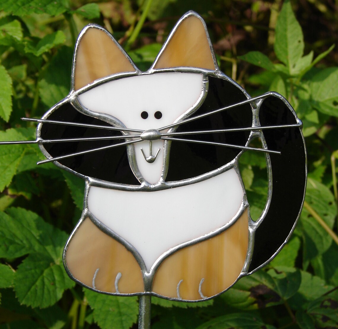 Adorable Calico Cat Stained Glass Garden Stake - Etsy