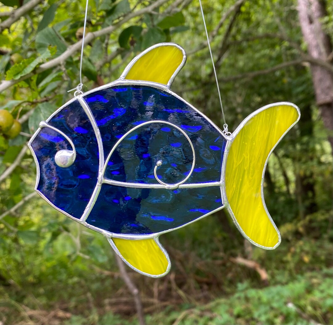 Stained Glass Fish Sun Catcher - Etsy