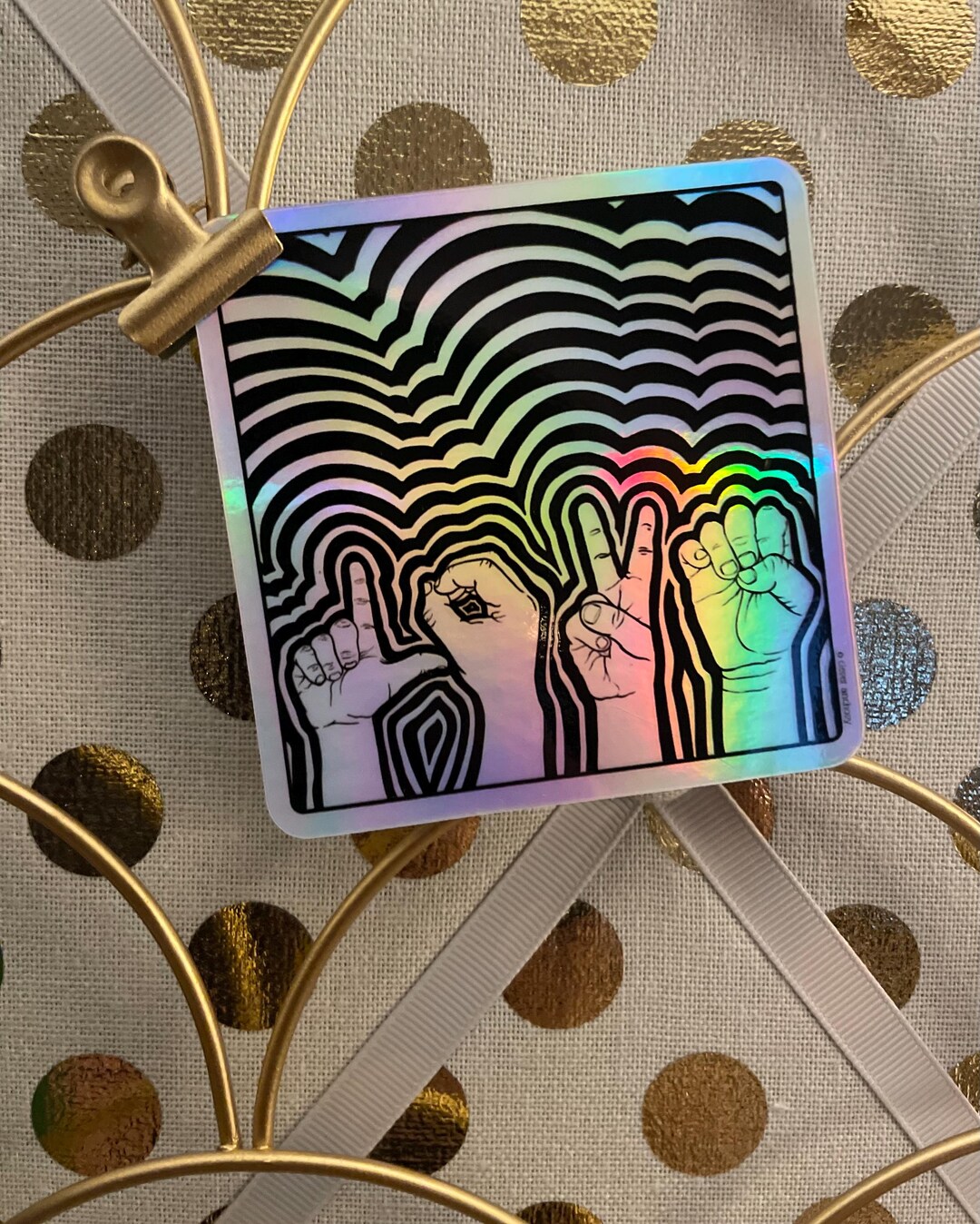 LOVE ASL Holographic Vinyl Sticker - Deaf HOH Community Decal - Etsy