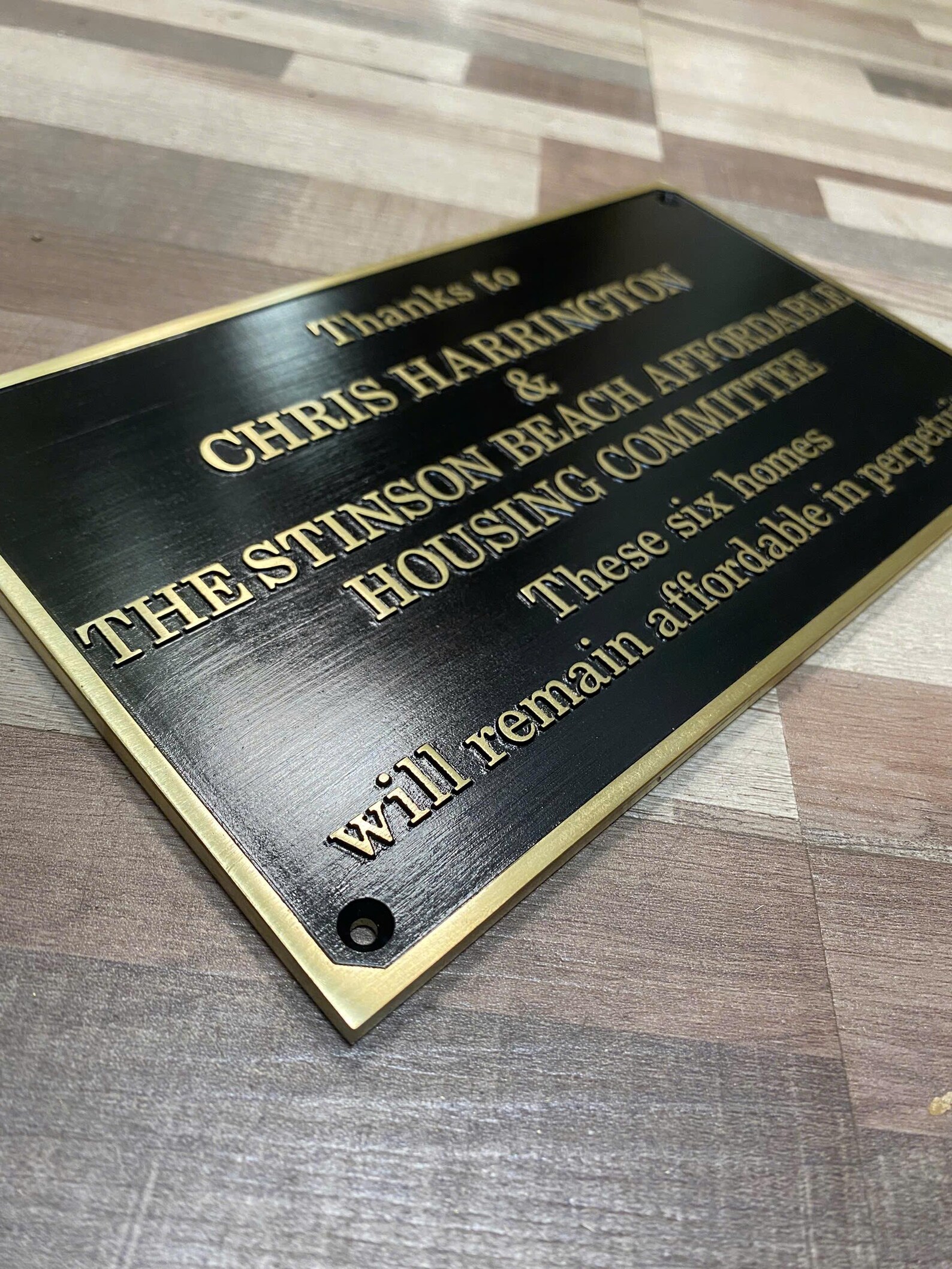 Custom Solid Brass Nameplate – Personalized Signage, CNC Milled, Hand ...
