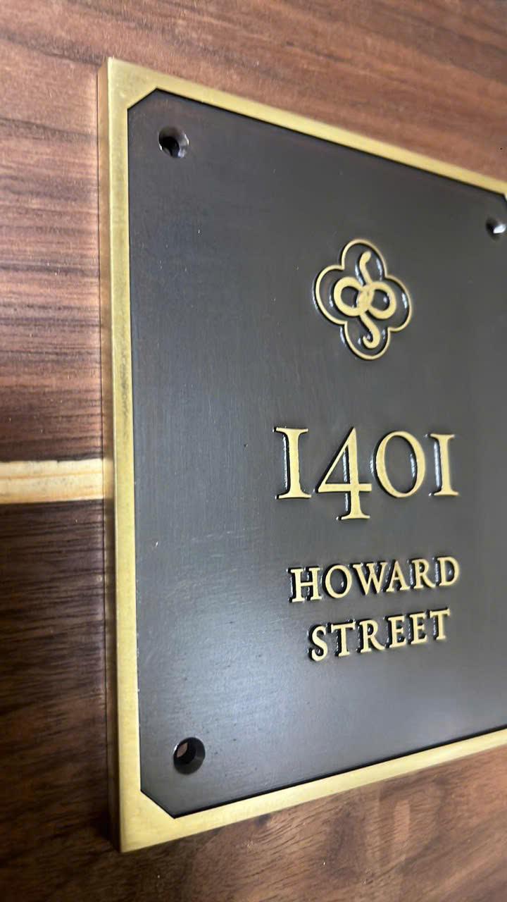 Custom Bronze House Numbers Plate, Address Sign, House Plaque ...