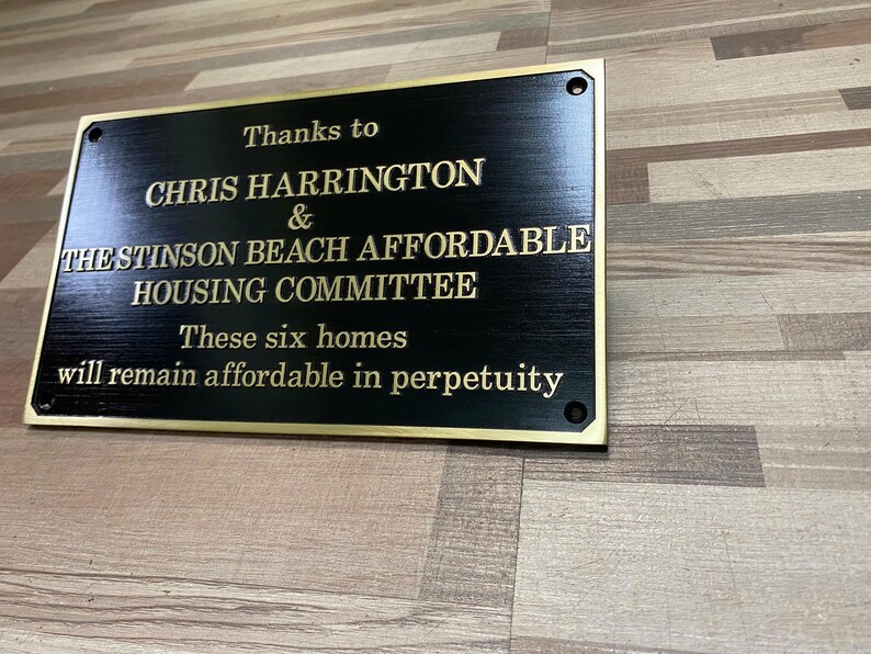 Custom Solid Brass Nameplate – Personalized Signage, CNC Milled, Hand ...