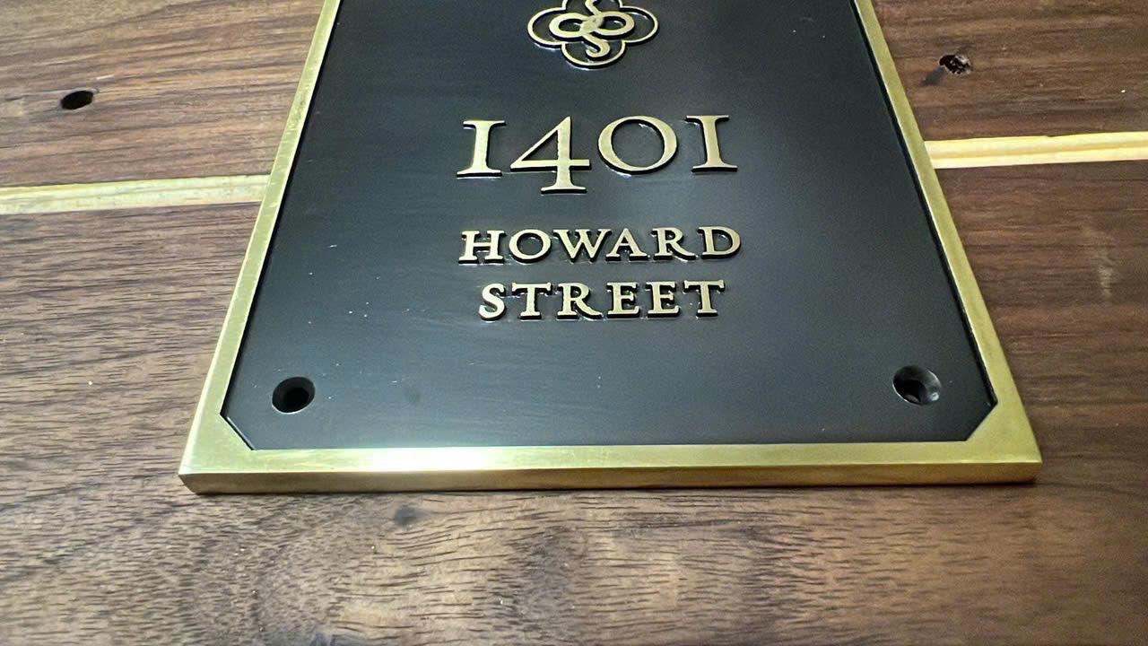 Custom Bronze House Numbers Plate, Address Sign, House Plaque ...