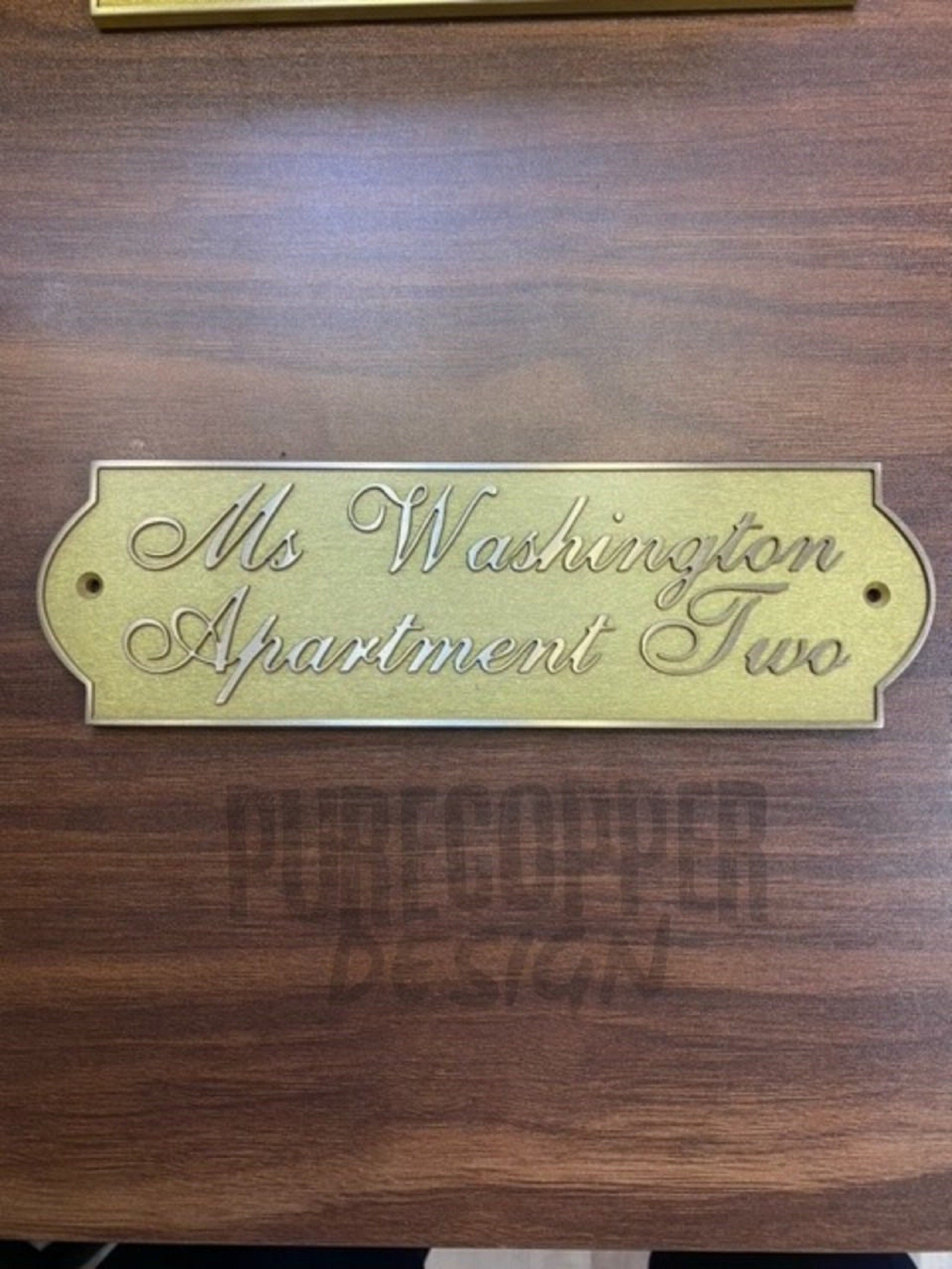 Custom Brass Door Sign – Personalized Name Plaque, Any Language - Etsy