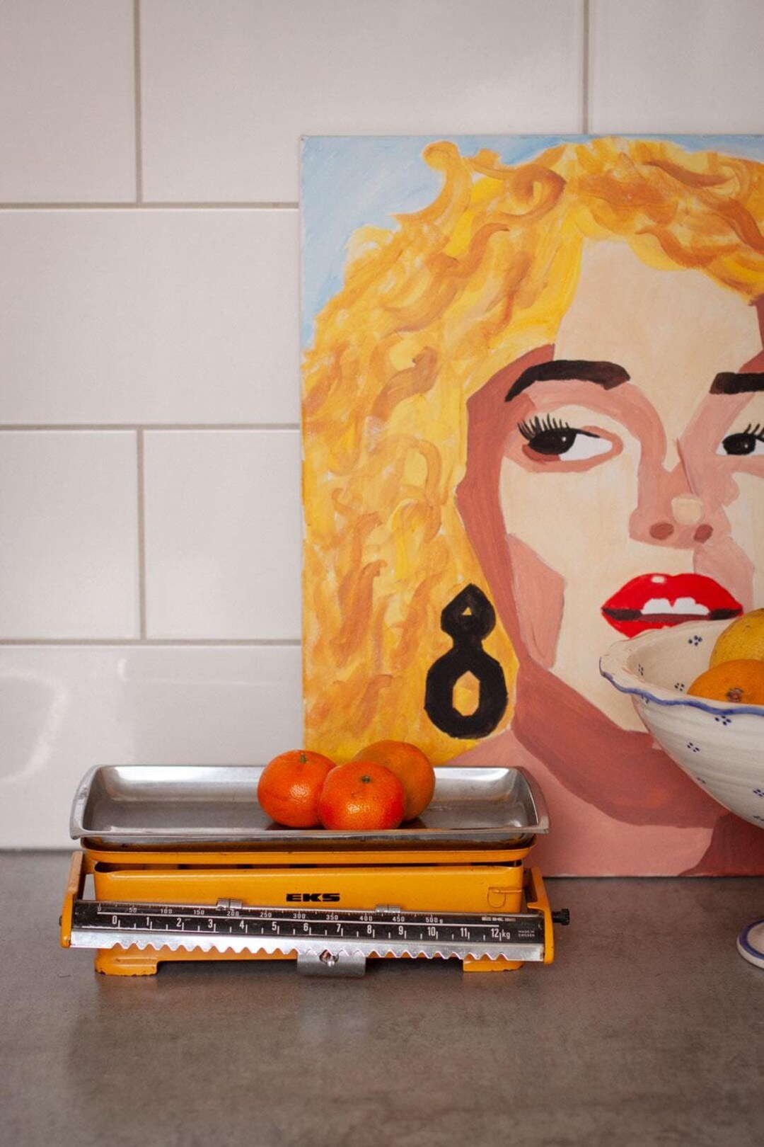 Mid Century EKS Orange Kitchen Scale Vintage Made in Sweden - Etsy