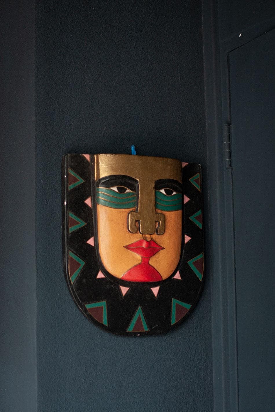 Vintage Laurel Burch Tribal Wall Mask, Wodden Aztec Mayan Mask ...