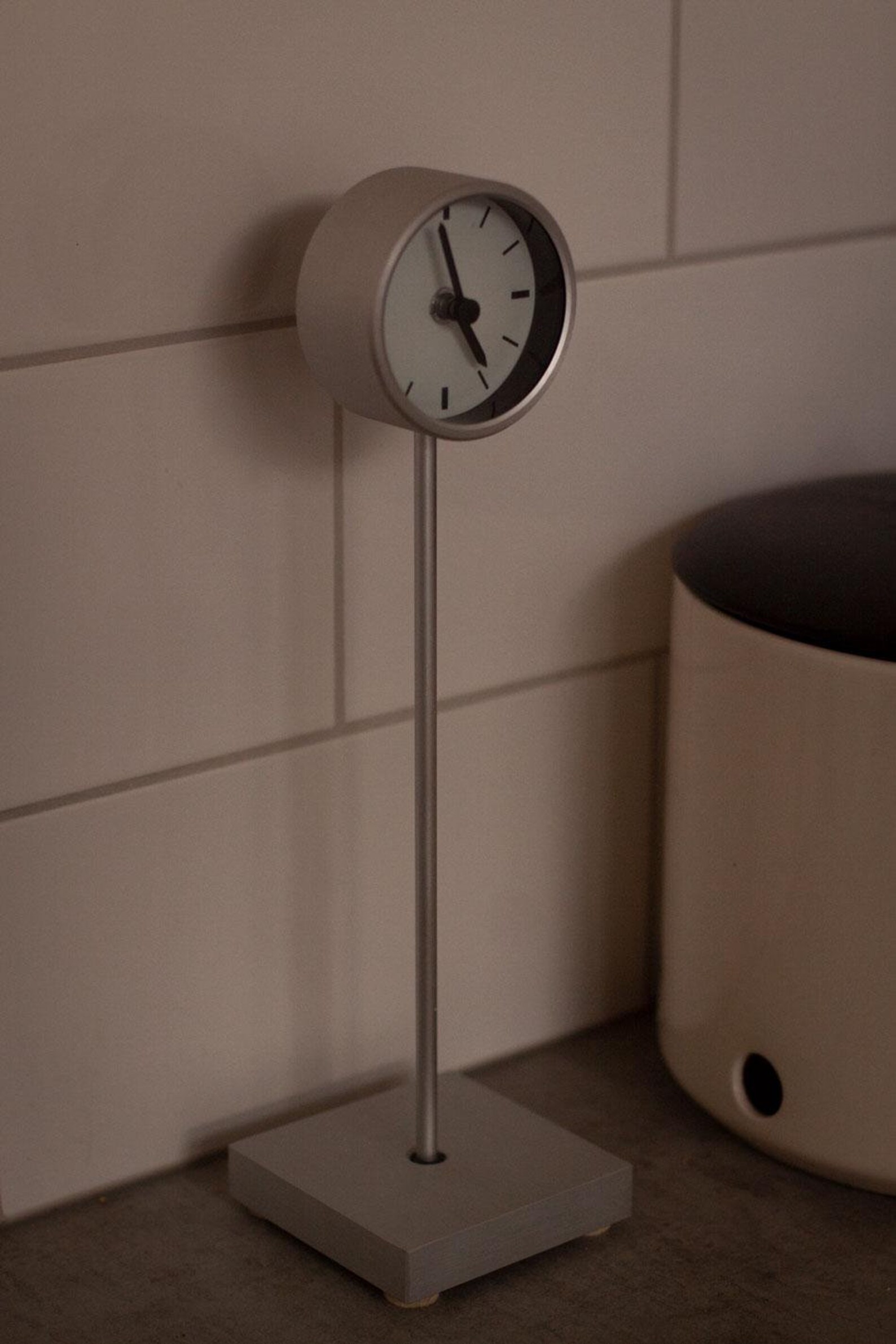 Retro Ikea Desk Clock - Aluminum Base With Adjustable Moving Handle - Etsy