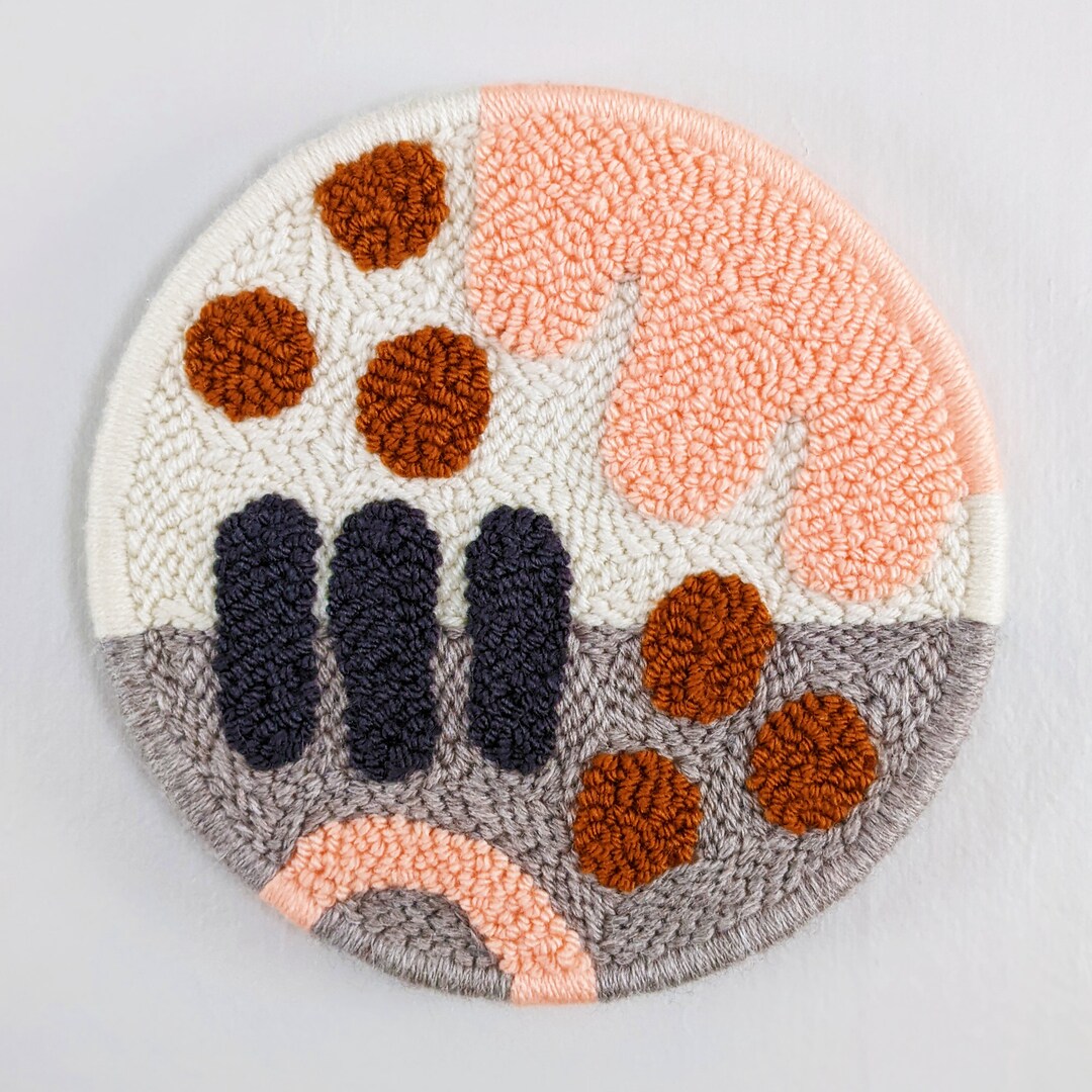 Peach Tea Abstract Punch Needle Kit - Beginner Punch Needle Kit - Etsy