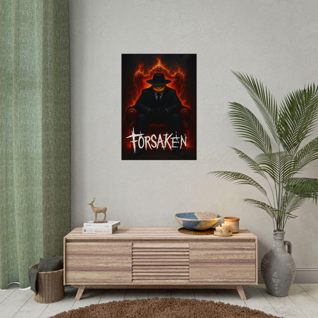 Mobster Inspired Forsaken Horror Art Poster, Dark Wall Décor, Halloween ...