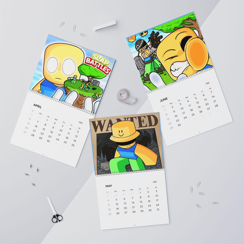 Roblox Slap Battle Video Games Gift Gamers Lovers Kids Wall Calendars ...
