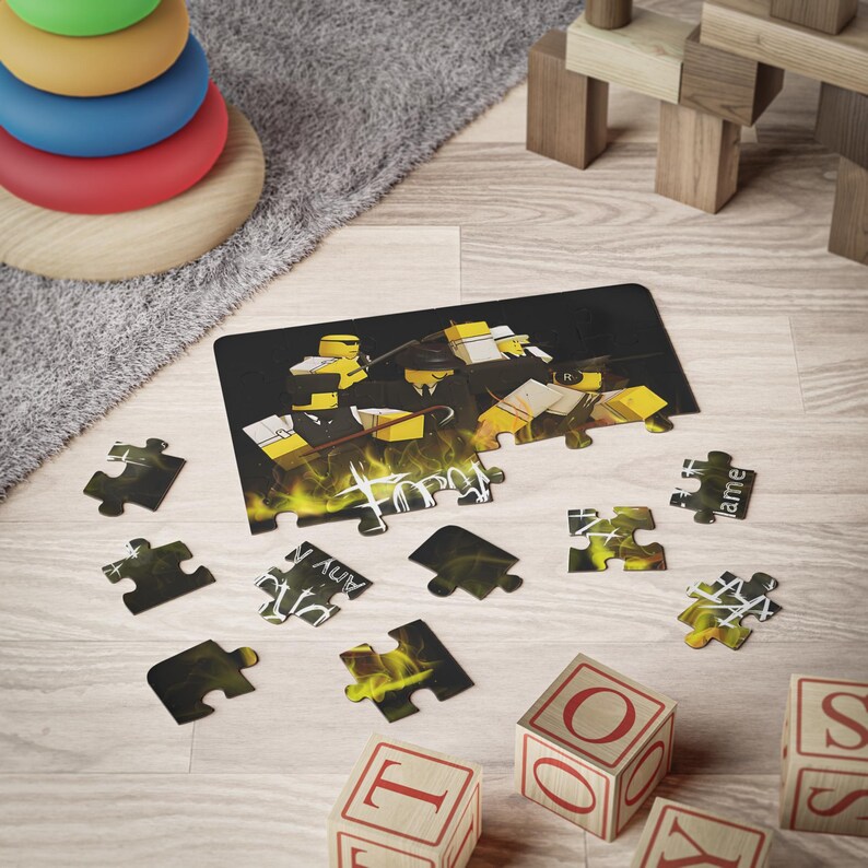Mafioso Inspired Forsaken, Roblox Game, Custom Name Kids' Puzzle 30 ...