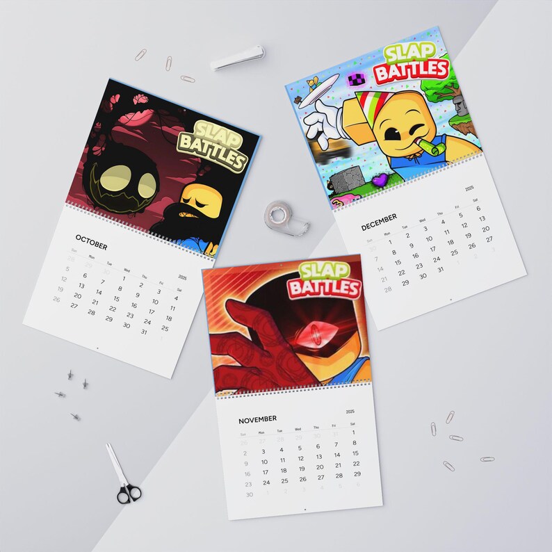 Roblox Slap Battle Video Games Gift Gamers Lovers Kids Wall Calendars ...