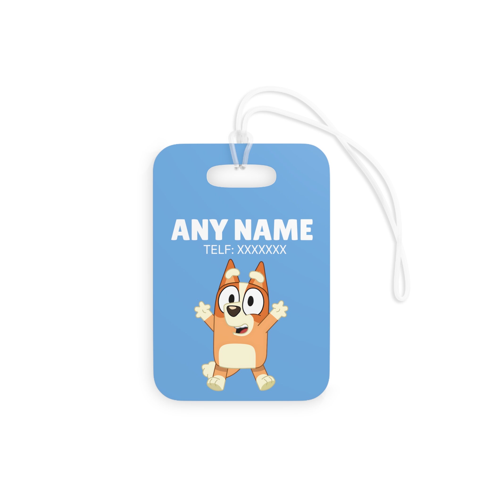 Bluey and Family Trips, Travel, School and Vacation Kids Luggage Tags ...