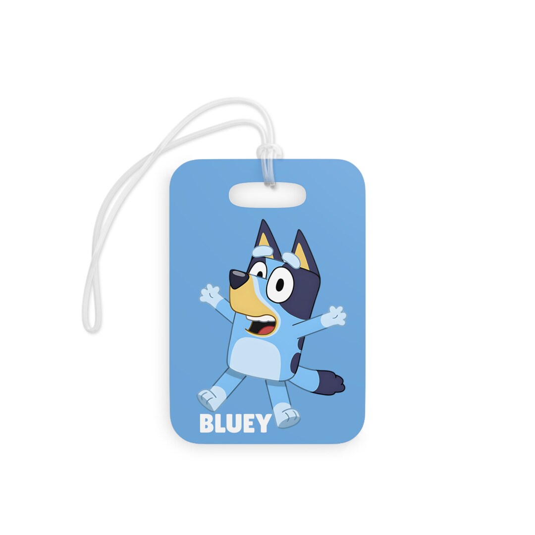 Bluey and Family Trips, Travel, School and Vacation Kids Luggage Tags ...