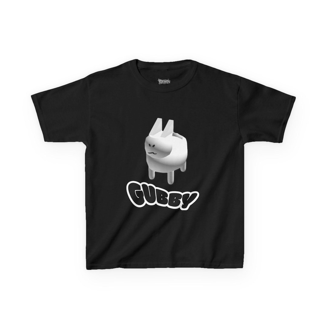 Gubby Inspired Forsaken, Roblox Game, Cute Bunny Graphic Kids Tee ...