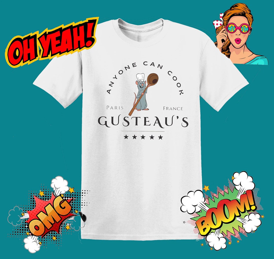 Disney Ratatouille, Anyone Can Cook, Gusteau's 5 Stars Men Women Unisex ...