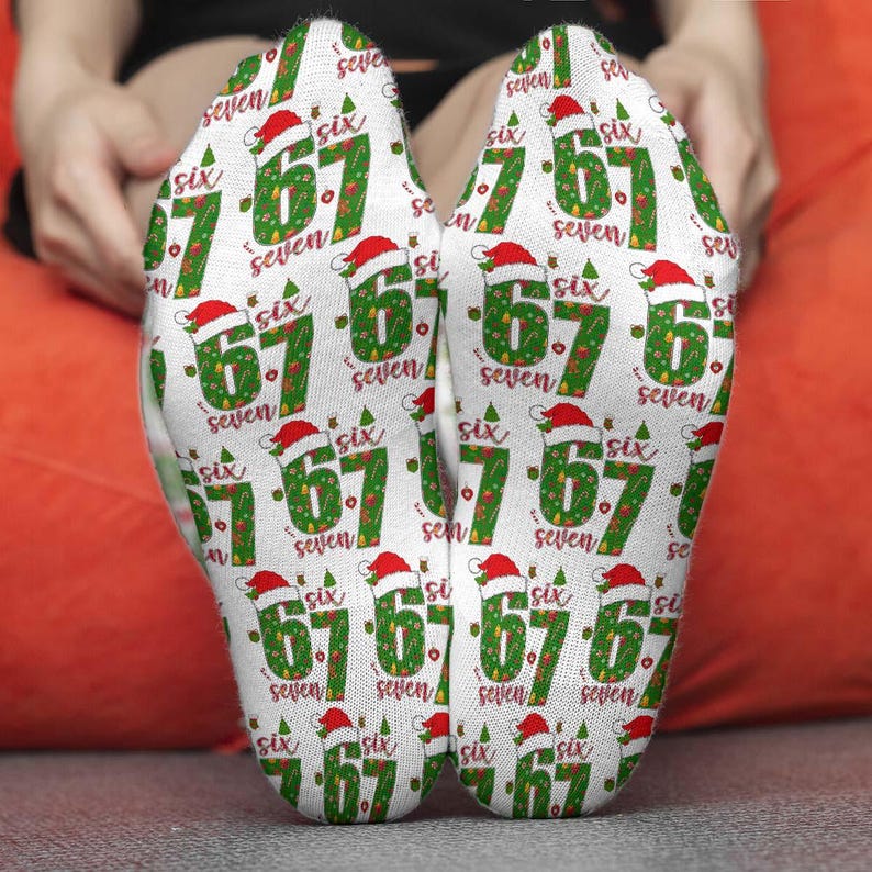 Six Seven Hot Number Socks, Trendy Six Seven Meme Socks, Funny 6 7 Meme ...