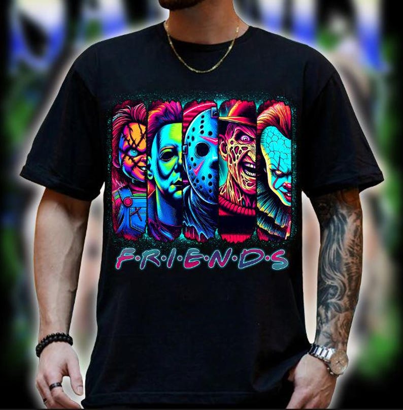 Halloween Neon Horror Characters Png, Horror Neon Halloween Png, Horror ...