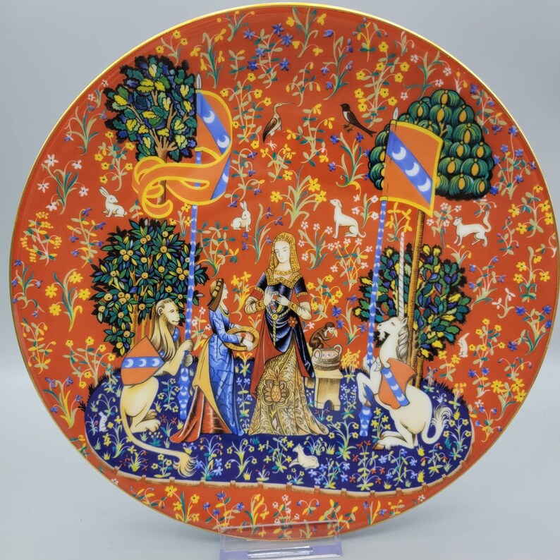 La Dame a La Licorne Limoges Collector's Plate the Lady & the Unicorn ...