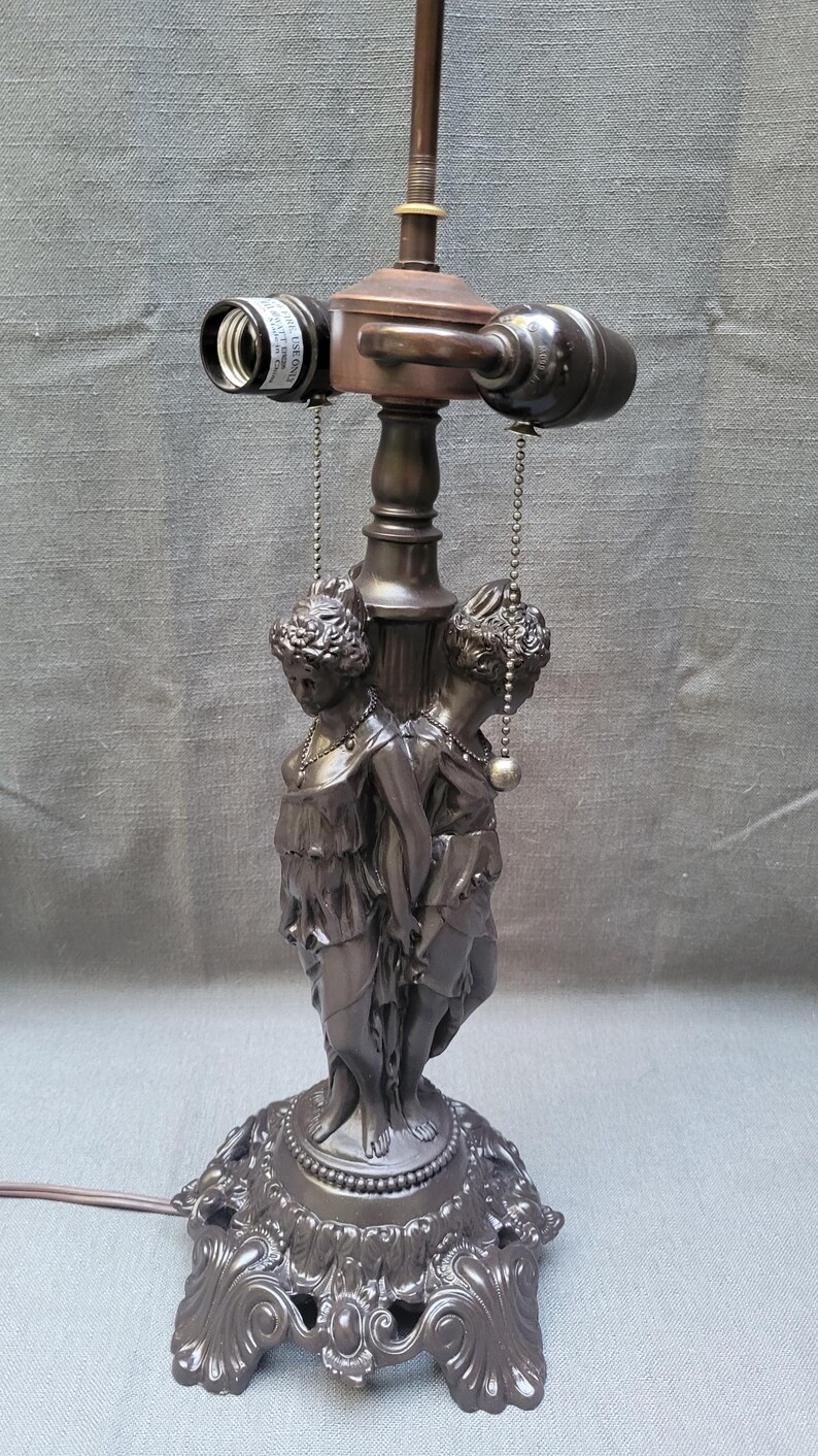 Vintage Three Graces Table Lamp | Neoclassical Goddess Figural Lamp ...