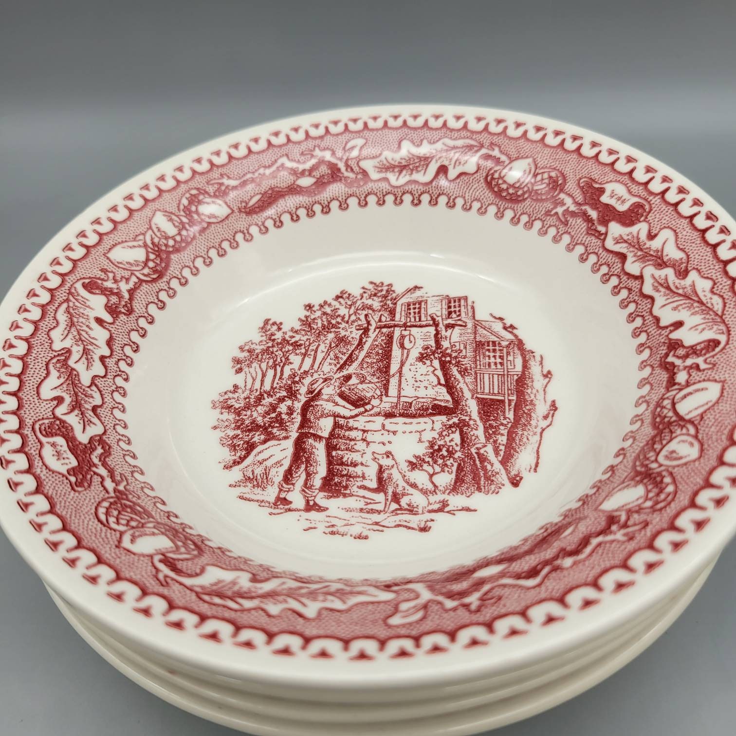 Vintage Memory Lane Pink by Royal Vintage Pink & White Bowls Retro ...