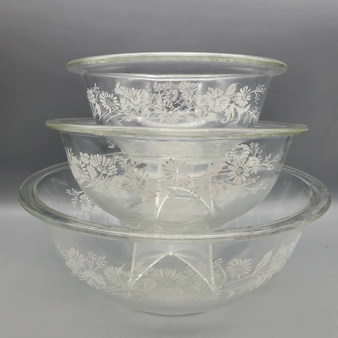 Vintage Pyrex Mixing Bowl Set Vintage Corning Colonial Mist Bowl Set ...