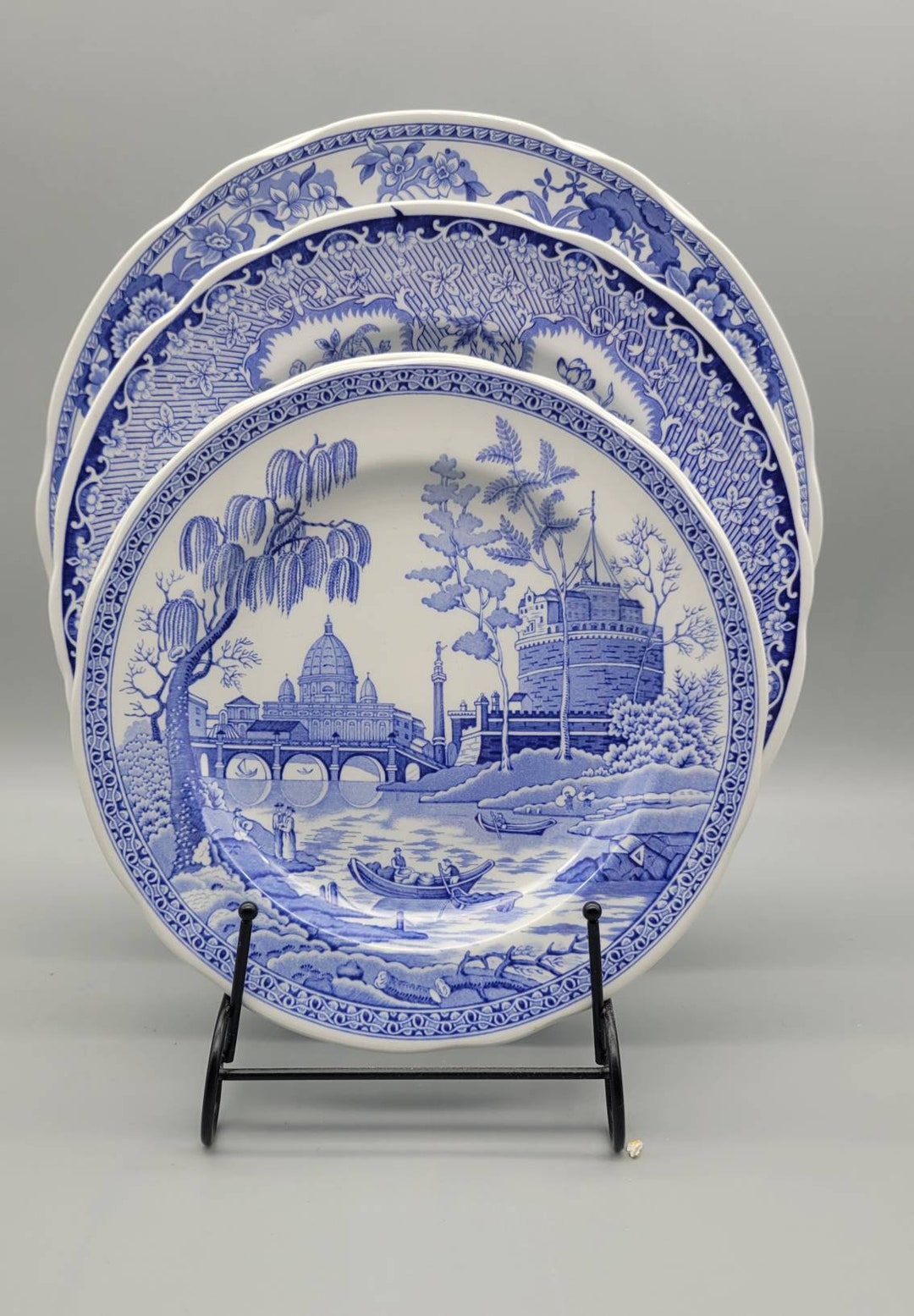 Spode Blue Room Collection Vintage Spode Blue Willow Dinner Plates ...
