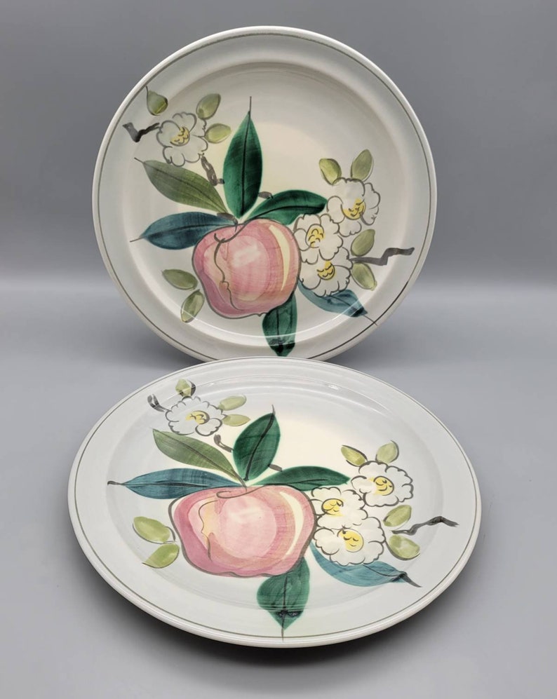Vintage Red Wing Pottery Red Wing Normandy Dinner Plates Apple - Etsy