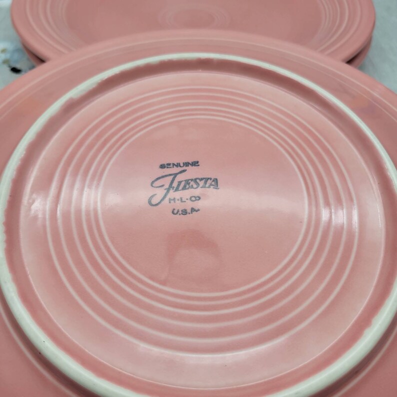 Vintage Homer Laughlin Fiesta Ware Rose Pink Dinner Plate Vintage ...