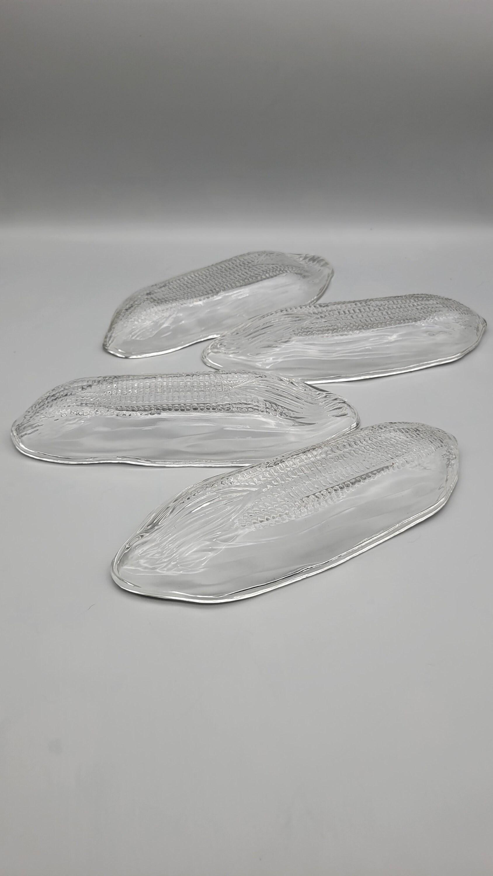 Vintage Indiana Glass Set of 4 Corn on the Cob Holders Pressed Glass ...