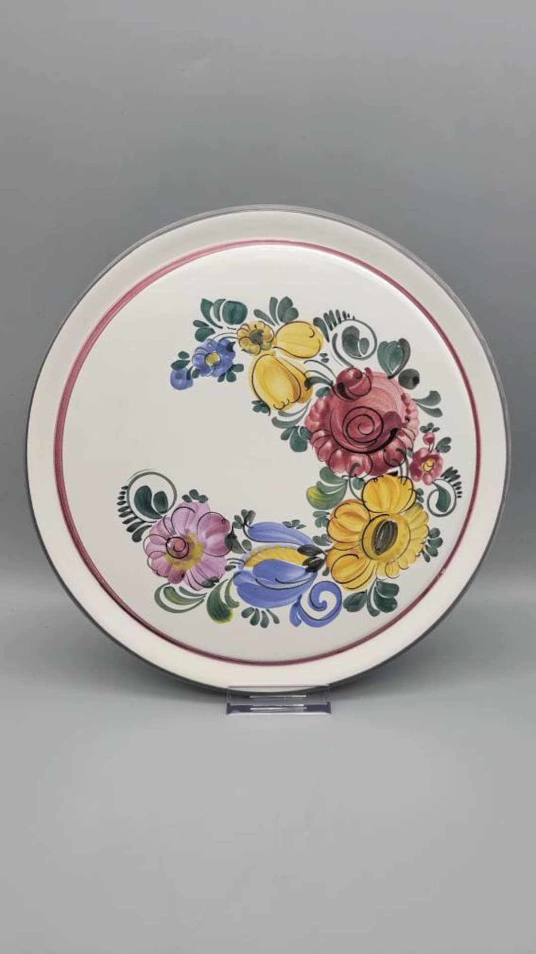 Handmade Vintage Gmundner Keramik Cake Plate - Unique Studio Pottery ...