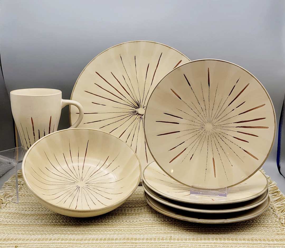 Mid Century Modern Pier 1 Sanctuary Pattern Dinnerware Replacement ...