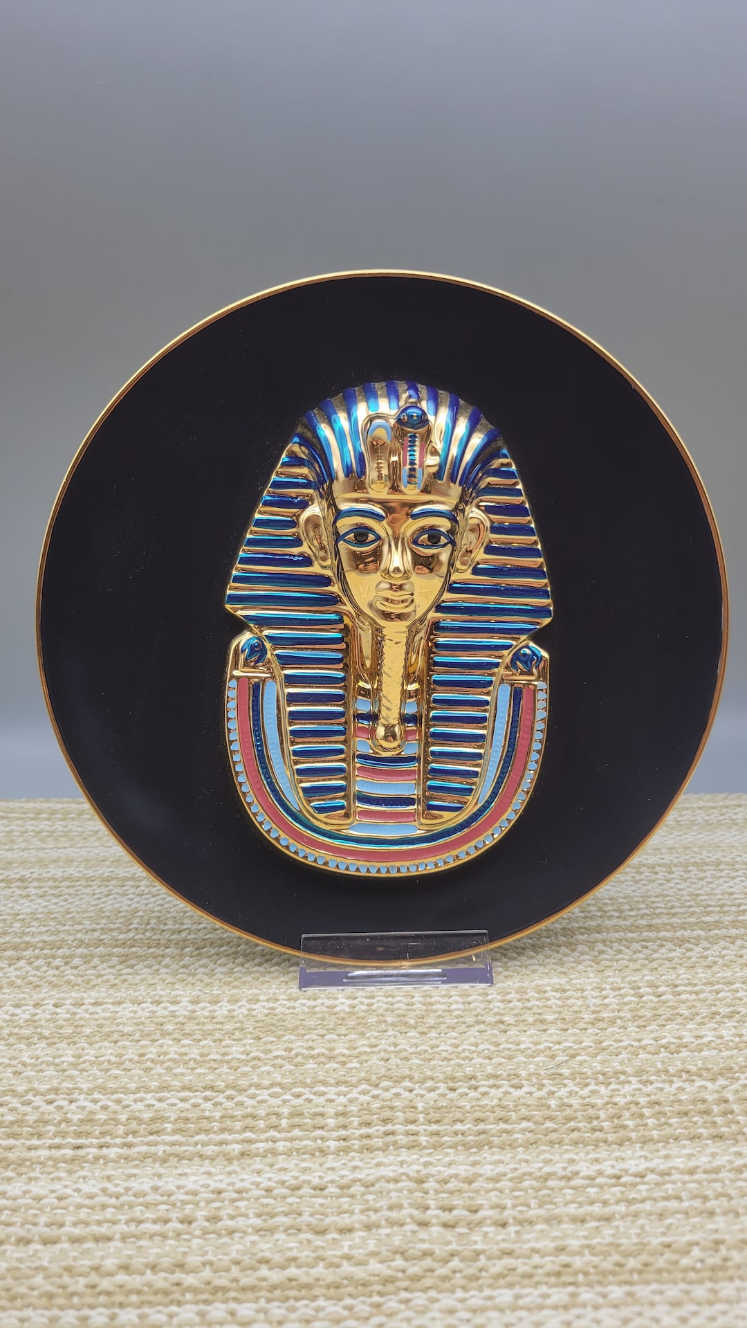 Vintage Osiris Porcelain Plate - the Golden Mask of Tutankhamun ...