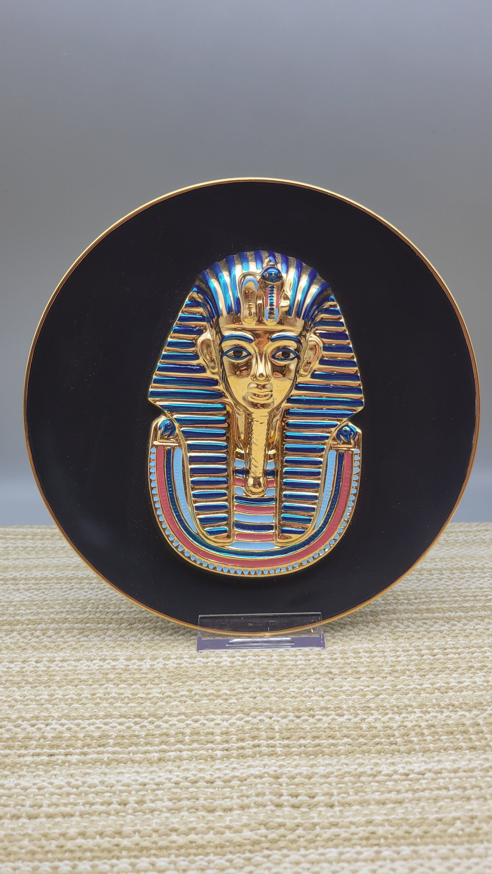 Vintage Osiris Porcelain Plate the Golden Mask of Tutankhamun Collector ...