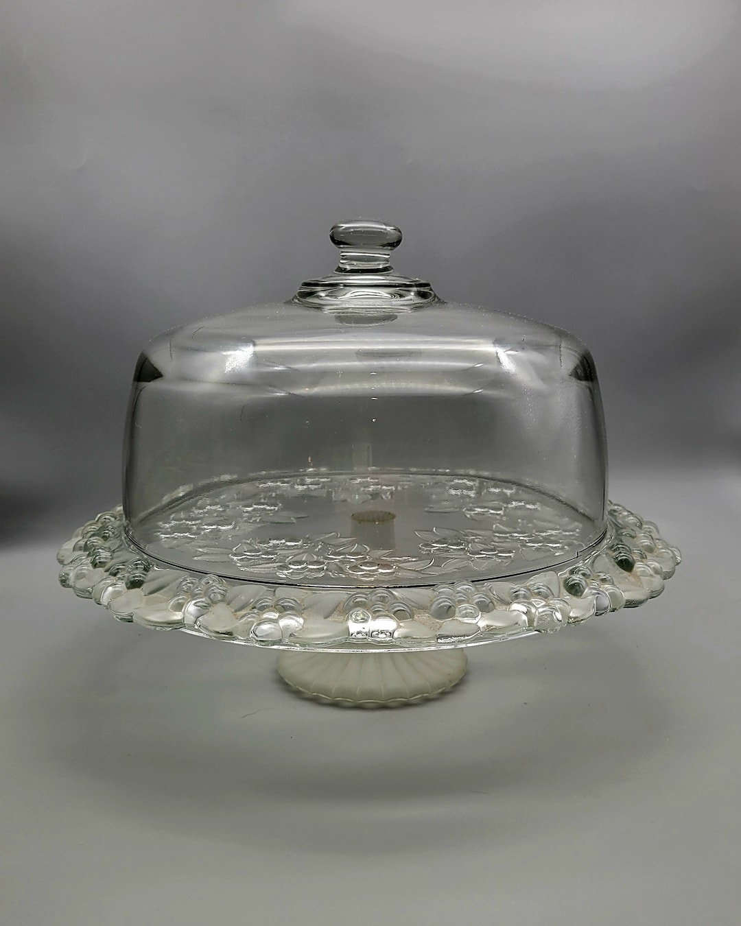 Vintage Mikasa Carmen Lead Crystal Pedestal Cake Stand With Glass Dome ...
