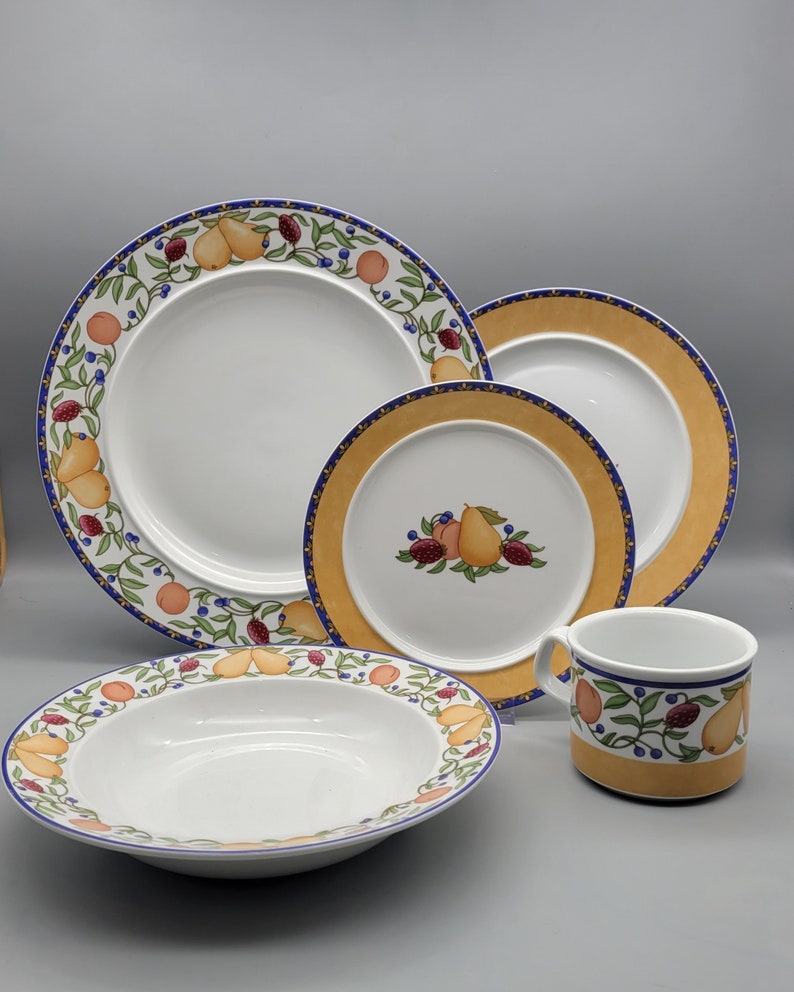 Vintage Dansk Fiance Fruits Dinnerware Circa 1990s Discontinued Pattern Replacement Pieces ...