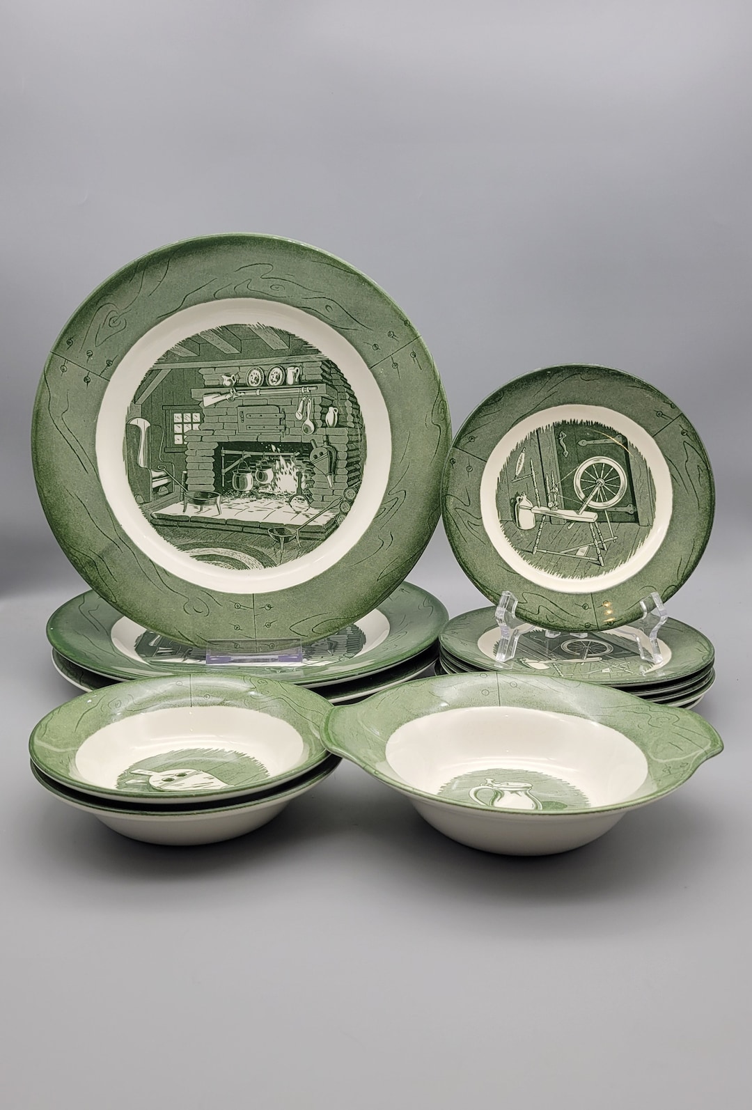 Vintage Royal China Colonial Homestead Green: Replacement Ceramic ...