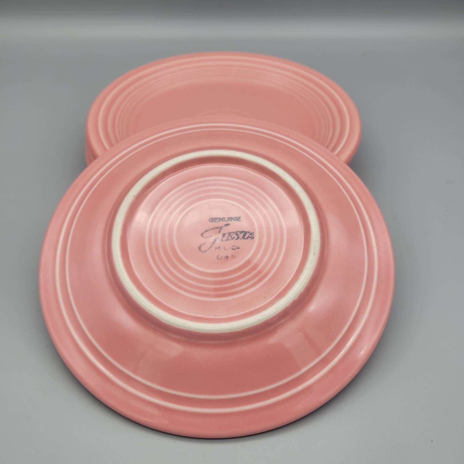 Vintage Homer Laughlin Fiesta Ware Rose Salad Plate Dessert Plate ...