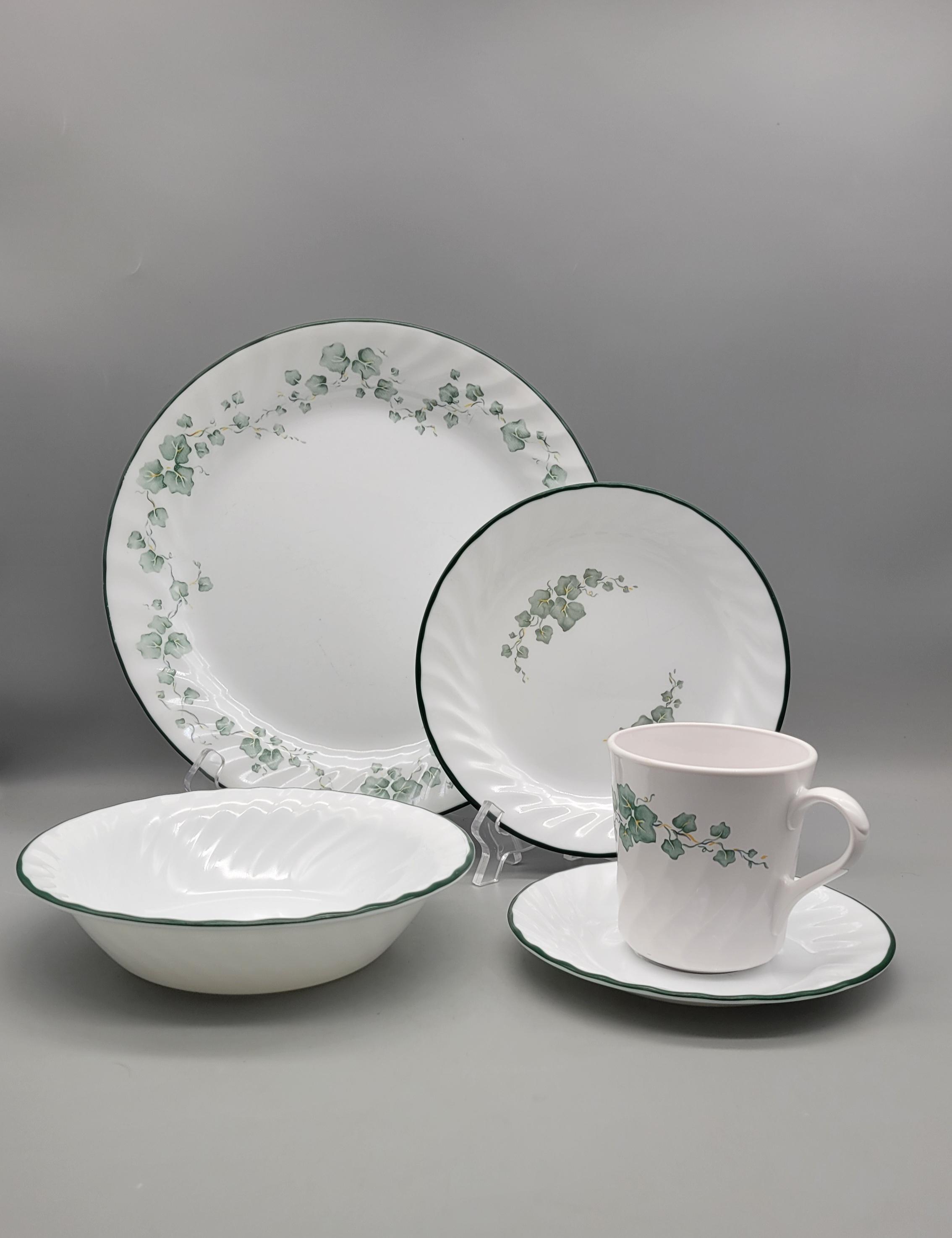 Vintage Corelle Dinnerware Set Corning Ware Callaway Ivy - 20 Piece ...